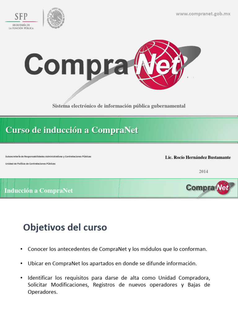 Curso de Inducción A Compranet | PDF