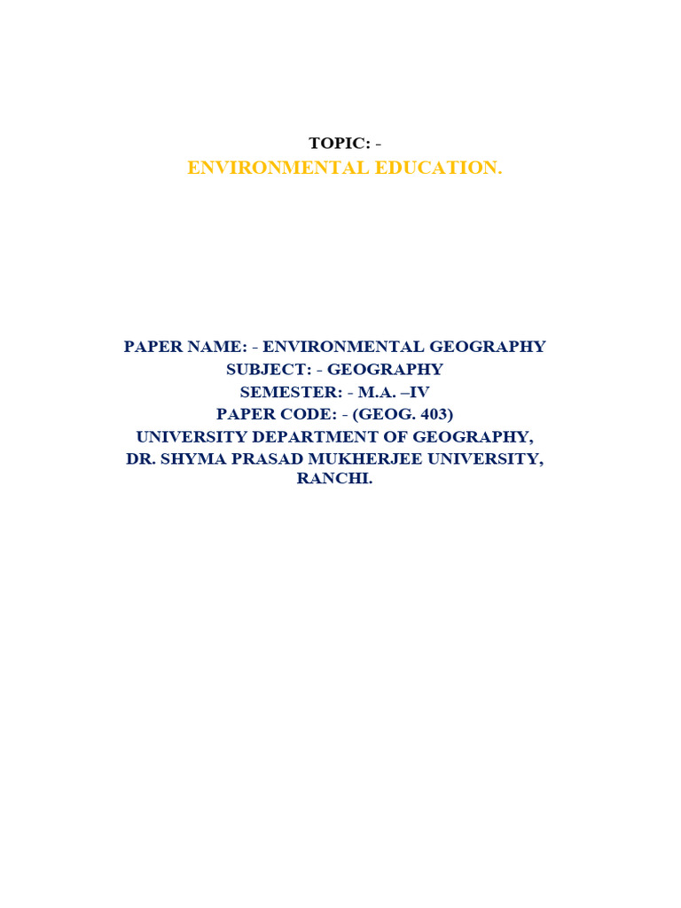 Env 2 | Download Free PDF | Sustainability | Science
