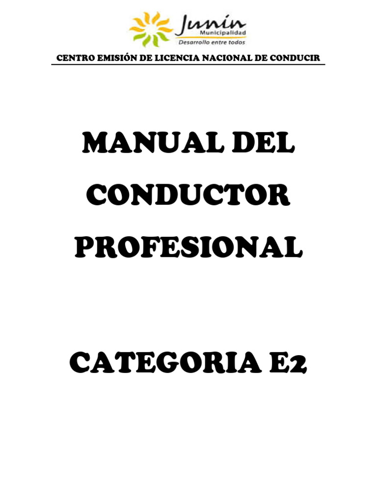 Manual Del Conductor Profesional E2 | PDF | Tren | Tractor
