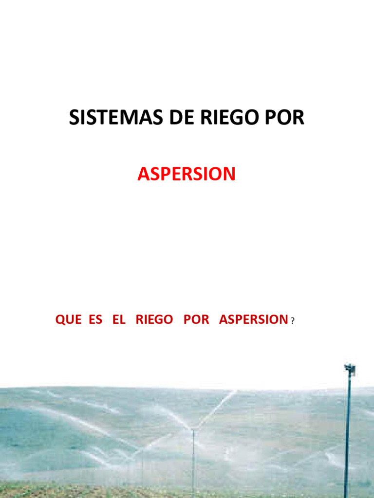 Guía de Riego por Aspersión | PDF | Tecnología