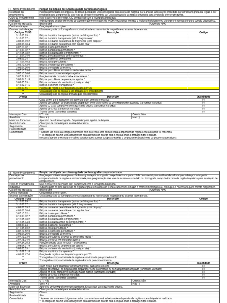 Orientacoes Opme Percutaneo | PDF | Ultrassom médico | Tomografia ...
