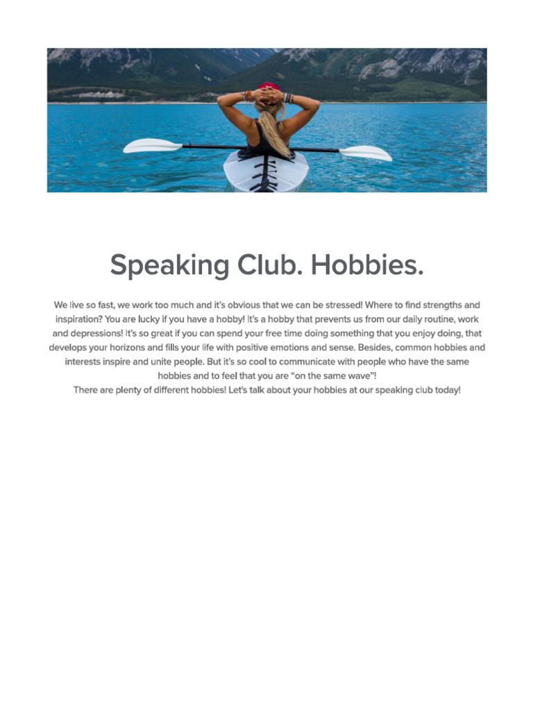 Hobbies | PDF