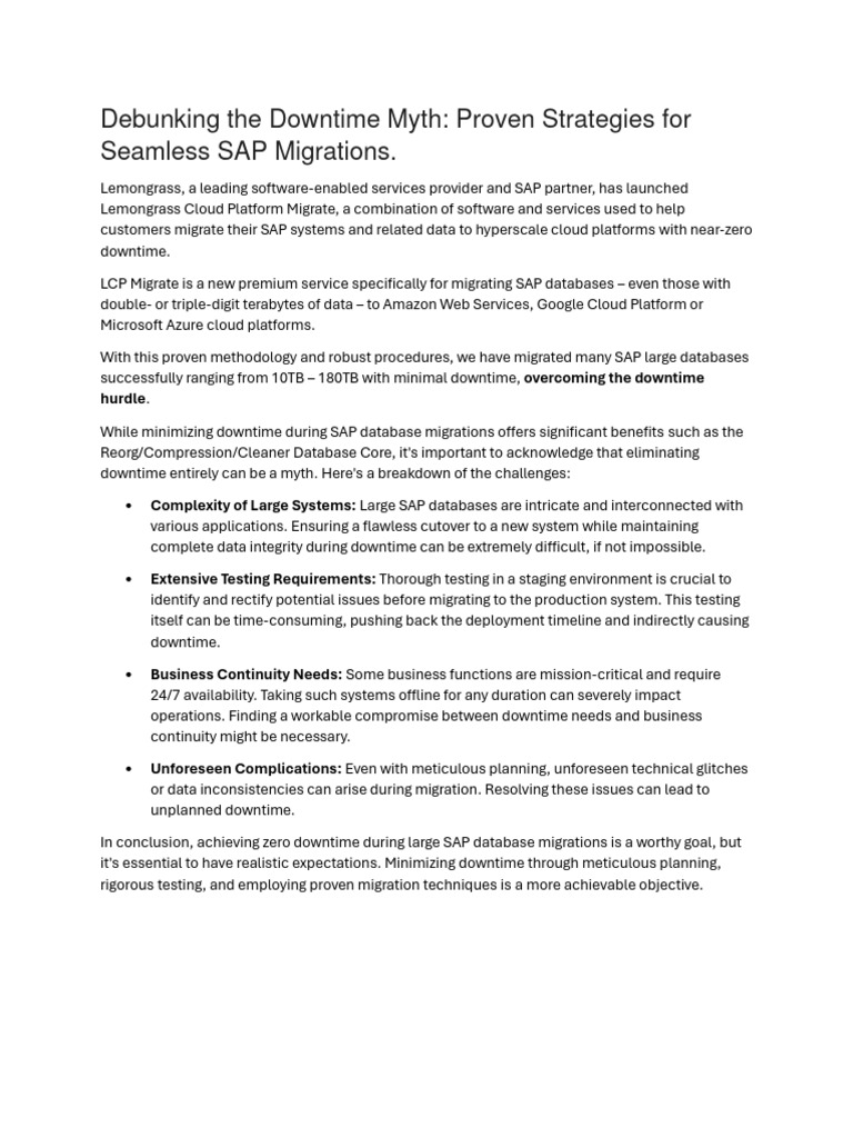 Debunking The Downtime Myth | PDF | Cloud Computing | Computer Security Debunking The Downtime Myth | PDF | Cloud Computing | Computer Security