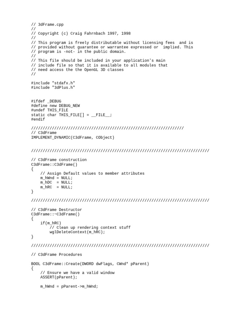 3dframe (CPP) | PDF | Computing | Computer Programming