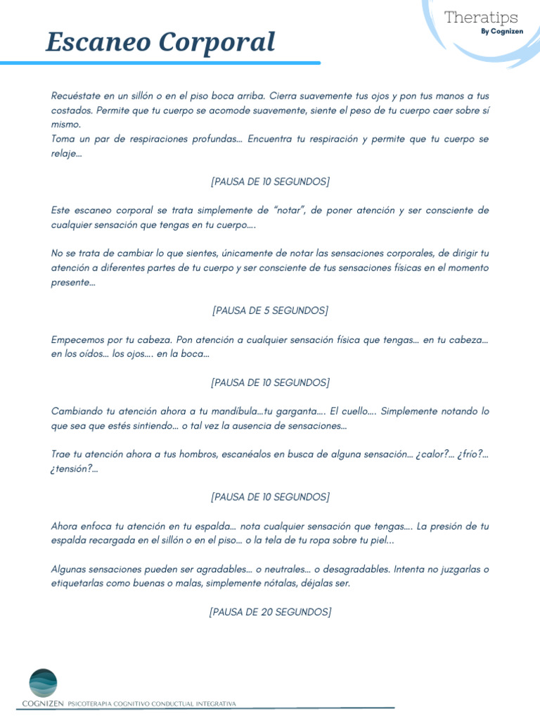 Escaneo Corporal: Atención Plena | PDF