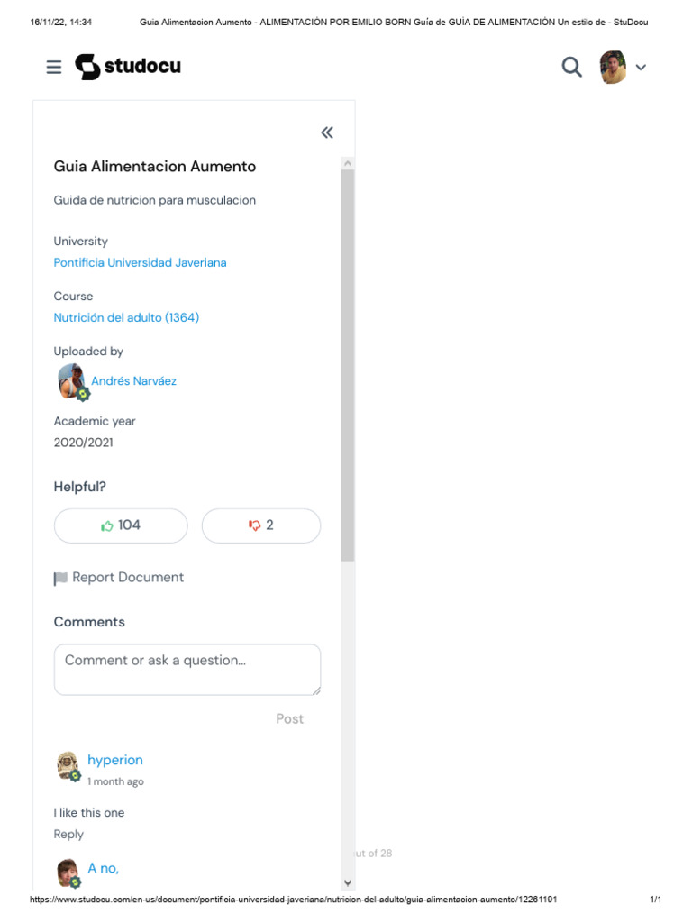 Guia Alimentacion Aumento - Alimentación Por Emilio Born Guía de Guía ...