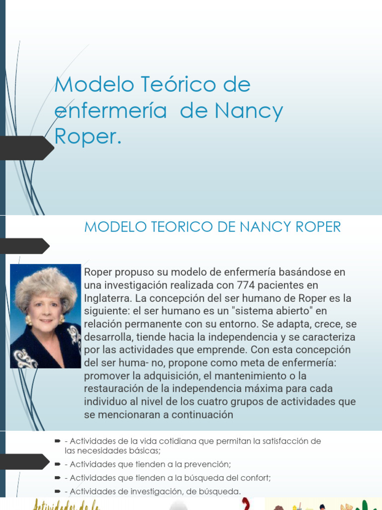 Modelo Teórico de Enfermería de Nancy Roper | PDF | Enfermería | Sicología