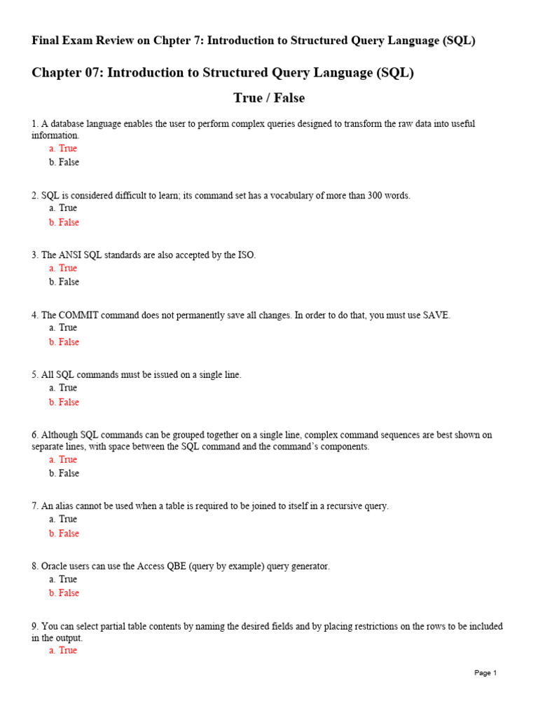 Final Exam-Review Questions | PDF