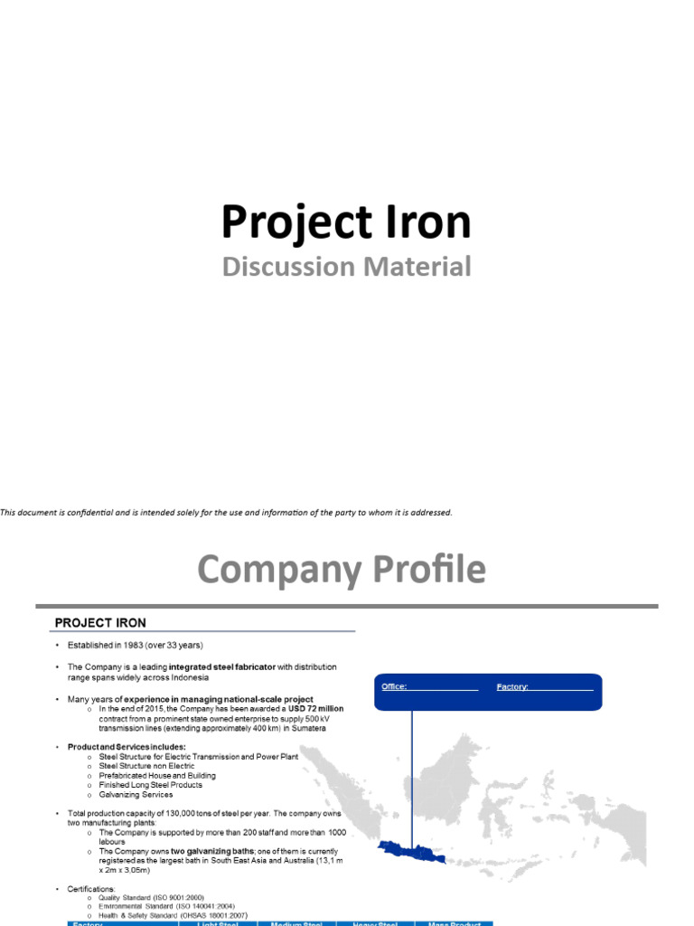Project Iron, Presentation | PDF | Investing | Equity (Finance)