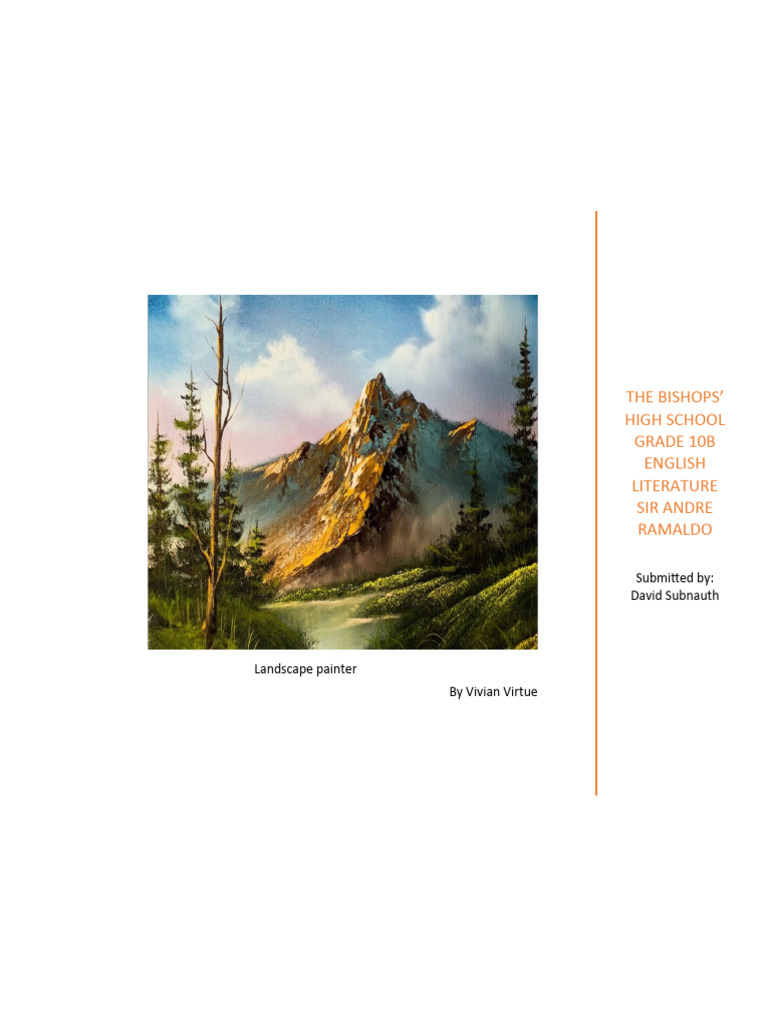 Analyzing "Landscape Painter" Poem | PDF | Poetry