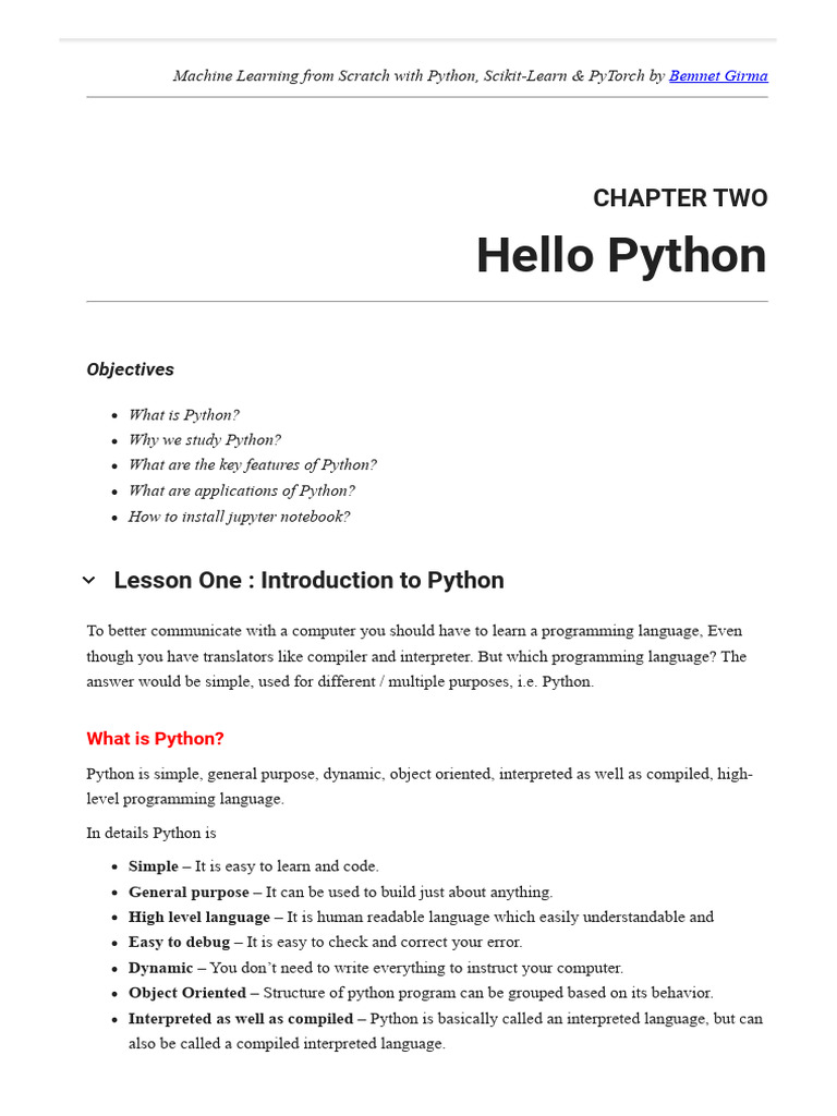 02 CHAPTER TWO - HELLO PYTHON | PDF