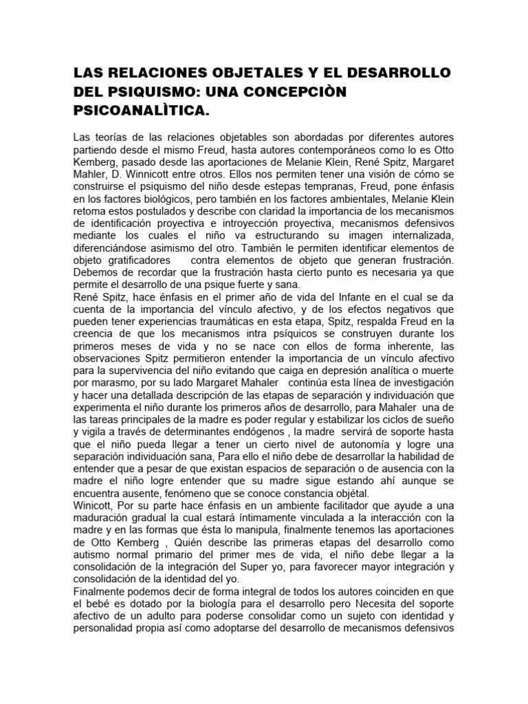 Sintesis 1 Yuri Ruiz | PDF | Psique (psicología) | Psicoanálisis