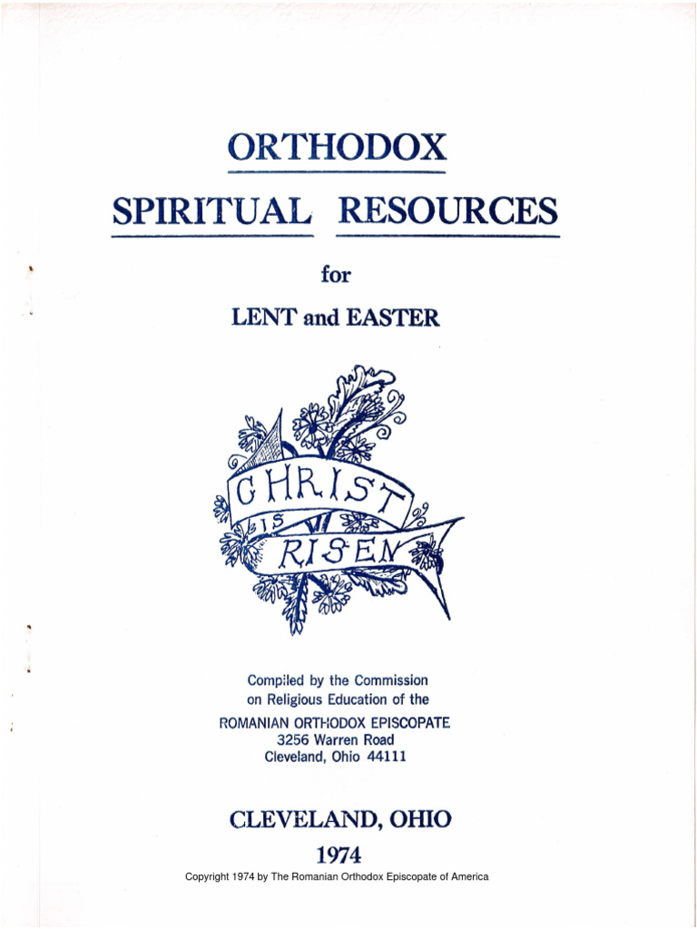 Orthodox Spiritual Resources For Lent and Easter | PDF | Lent ...