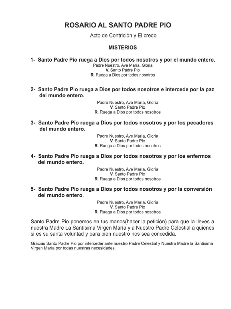 Rosario Al Padre Pio-1 | PDF