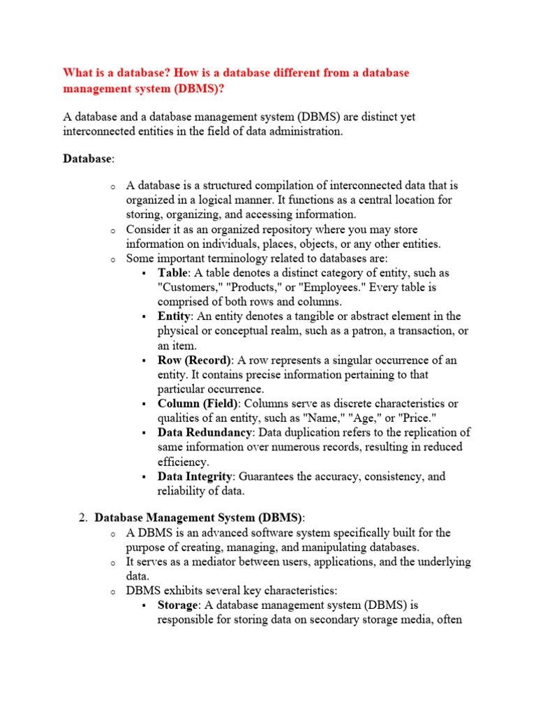 What Is A Database | Download Free PDF | Databases | Data Management Software