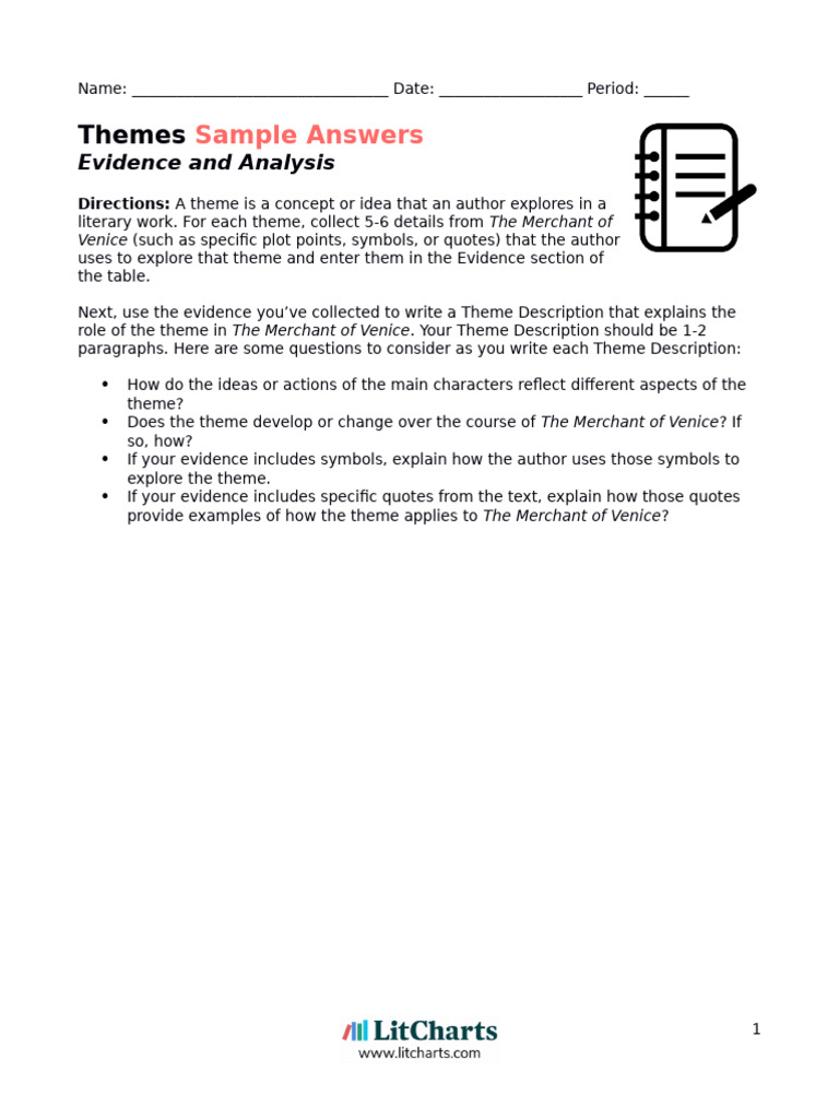Theme Analysis Sample Answers | PDF