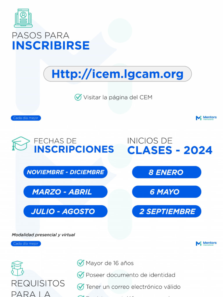 Pasos A Seguir para Poder Registrarse Cursos CEM 2024 | PDF