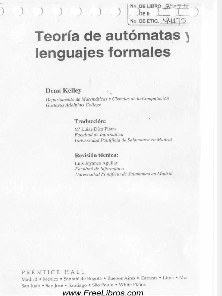 Documents - Pub Teoria de Automatas y Lenguajes Formales Dean Kelley ... Documents - Pub Teoria de Automatas y Lenguajes Formales Dean Kelley ...