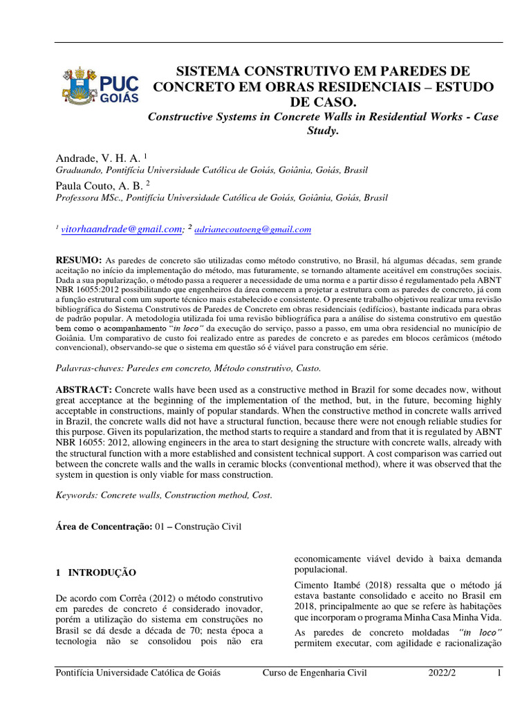 TCC 2 - Vitor Andrade - CORRIGIDO-finalizado | PDF | Engenharia Civil | Engenharia