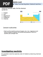 Metal Reactions with HCl Guide | PDF