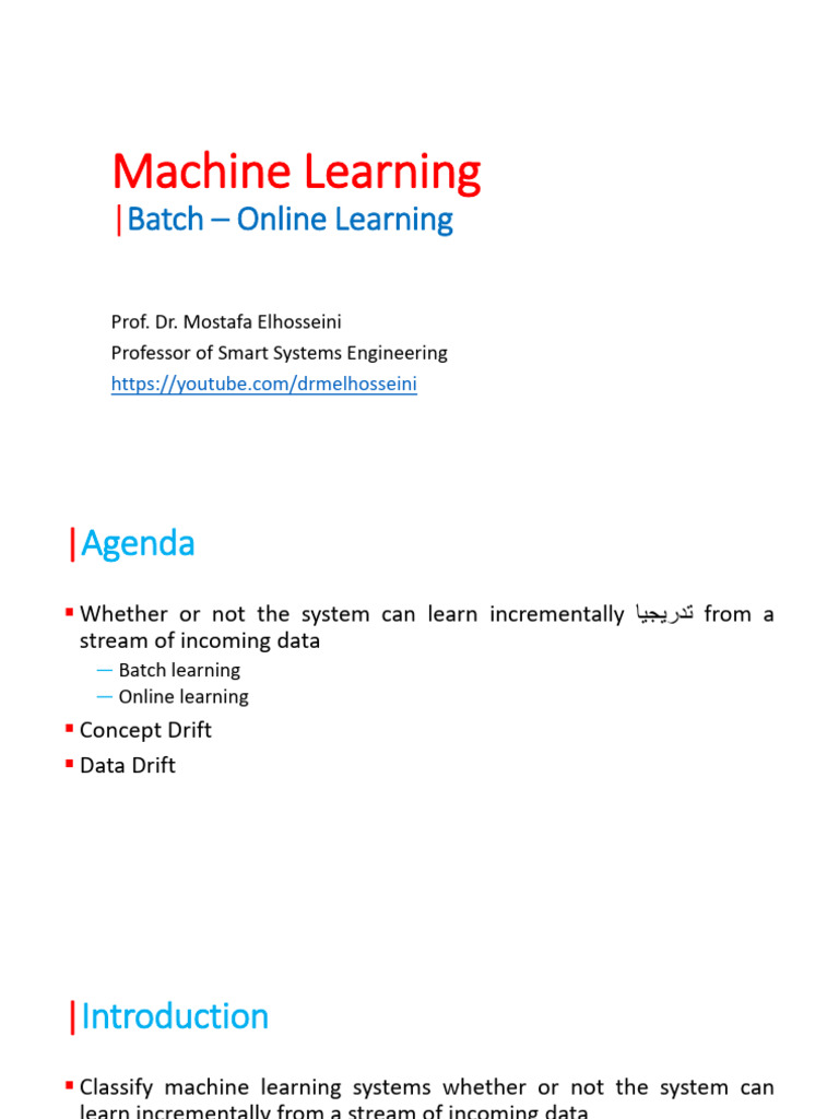 Lecture 09 - Machine Learning Types Batch - Online | PDF | Machine ... Lecture 09 - Machine Learning Types Batch - Online | PDF | Machine ...
