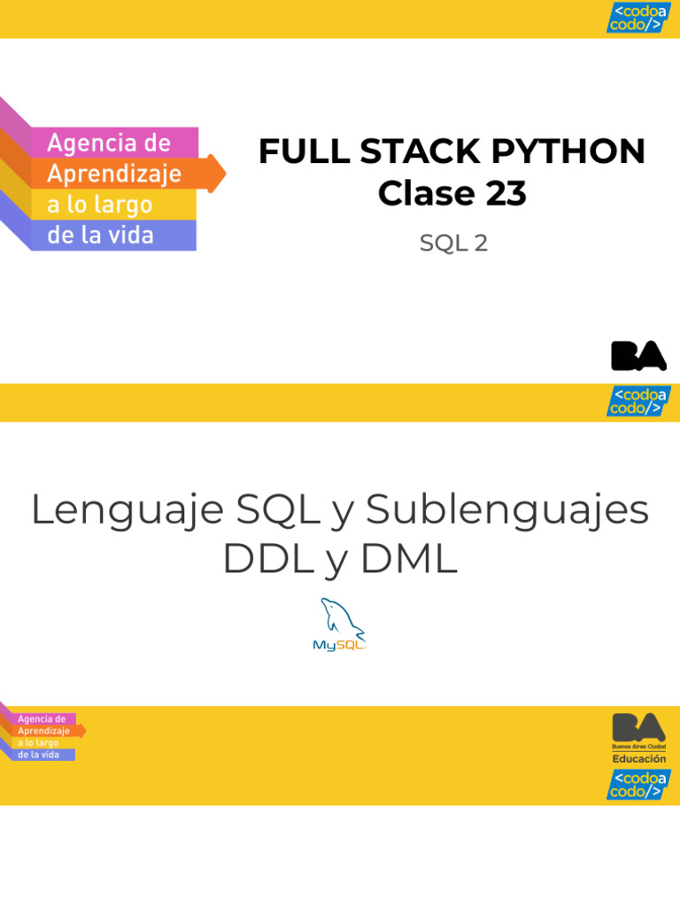 Clase 23. SQL 2 | PDF | SQL | Bases de datos