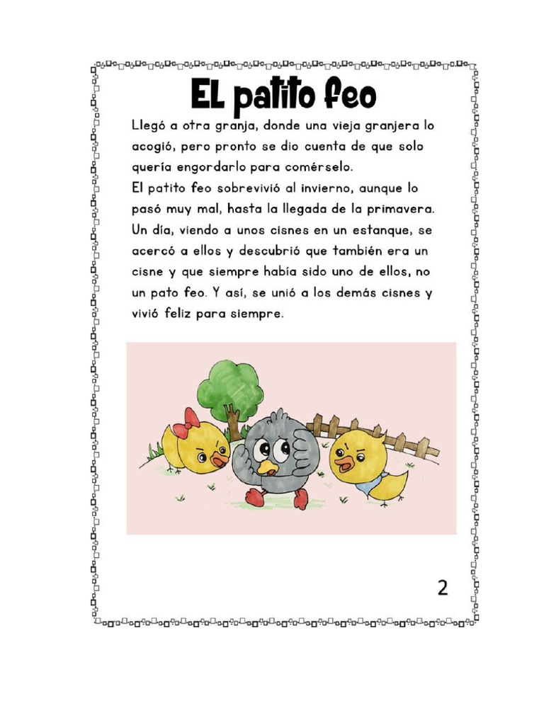 Cuentos Cortos El Patito Feo | PDF