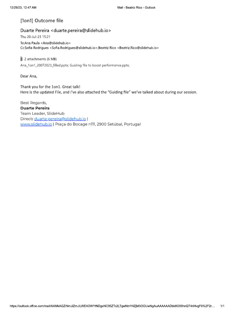 1on1 Ana July 23 | PDF