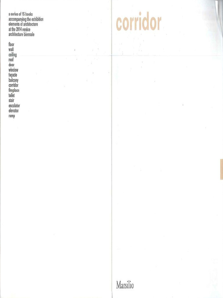 Koolhaas R Elements of Architecture Corridor PDF Free | PDF