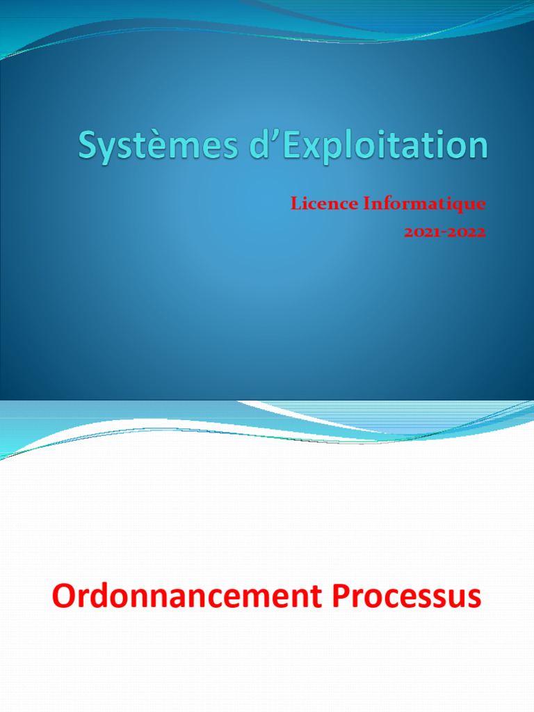 Ordonnancement des Processus en Informatique | PDF | Ordonnancement ...