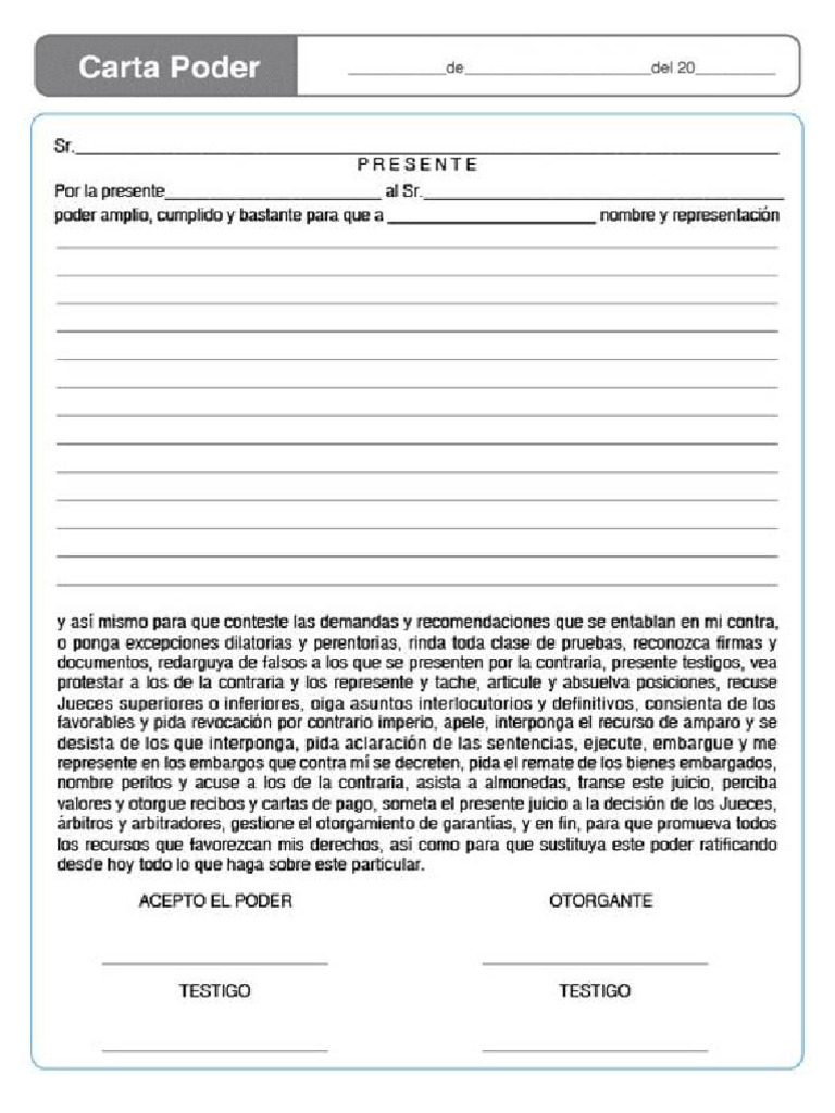 Carta Poder | PDF