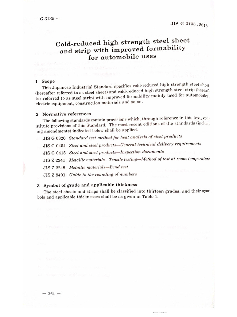 JIS G 3135 - 2018 - (CR-HighStrength-sheet, strip-ImprovFormability ...