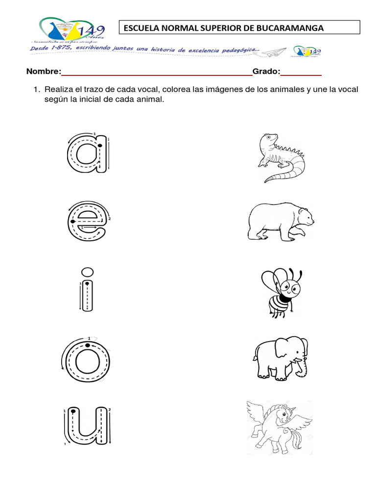 Guia de las vocales.preescolar | PDF
