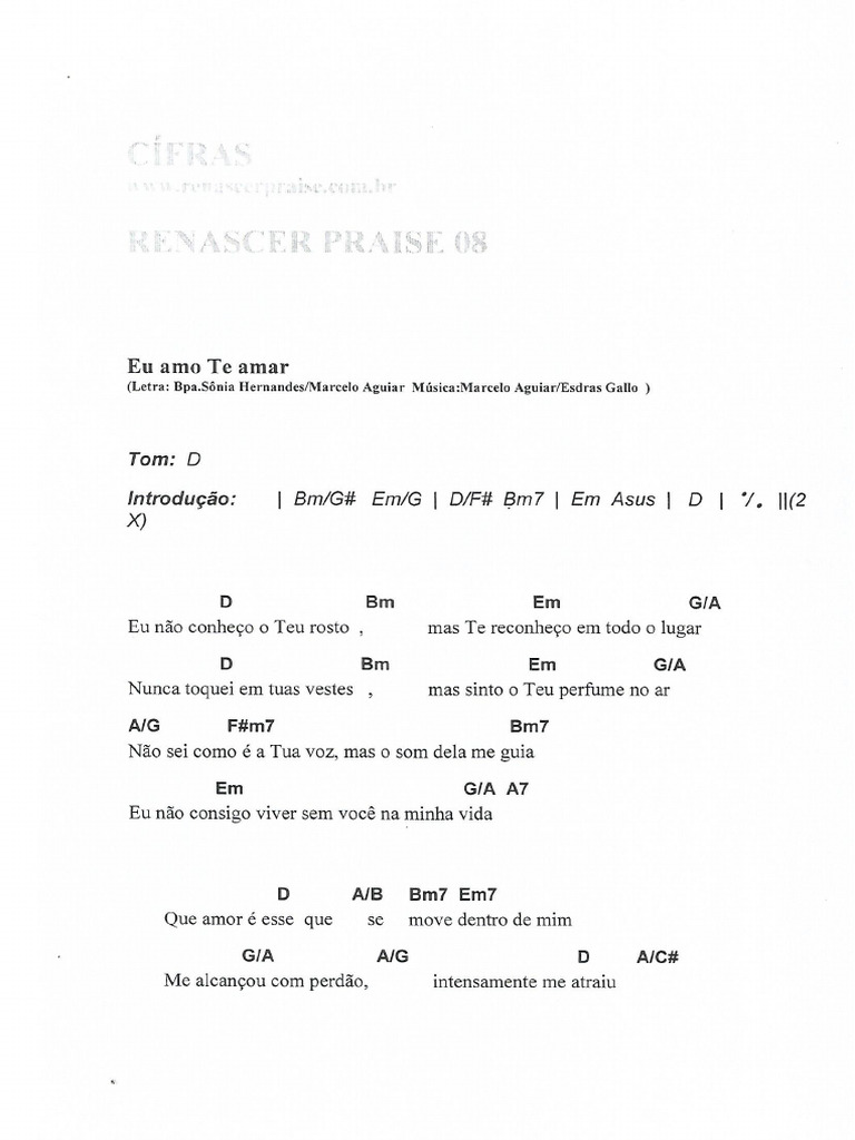RP Eu Amo Te Amar | PDF