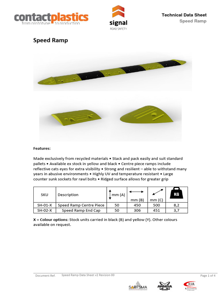 Speed Ramp - Technical Data Sheet Versi | PDF