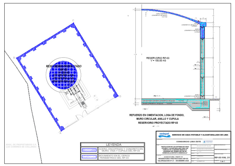 Reservorio RP-03: Detalles de Construcción | PDF | Hidrología | Agua y ...