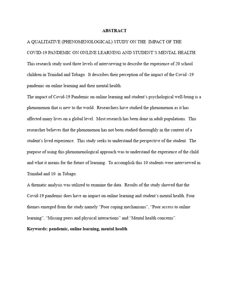 COVID-19's Impact on Student Mental Health | PDF | Social Science ...