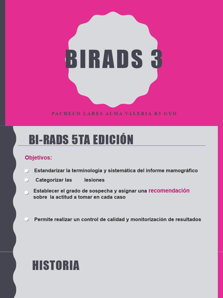 Birads 3 | PDF | Mamografía | Teoría de la medicina