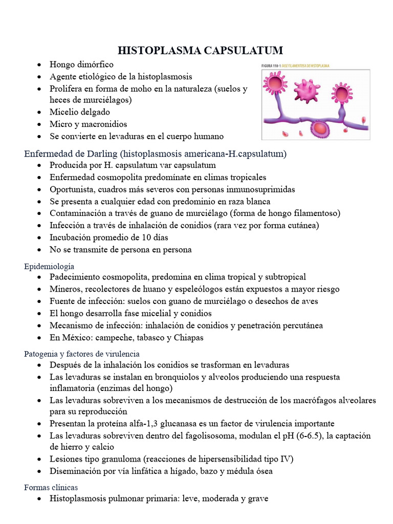 Histoplasma Capsulatum | PDF | Causas de la muerte | Medicina