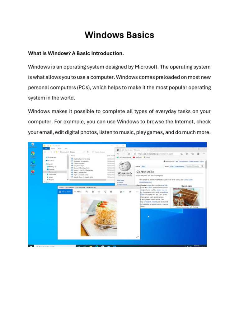 Windows Basics | PDF | Icon (Computing) | Computer File