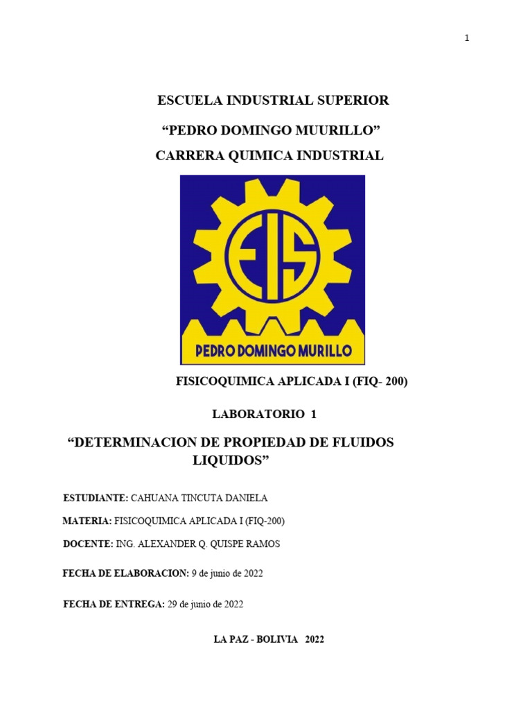 Fiq Informe 1 | PDF | Presión | Calor