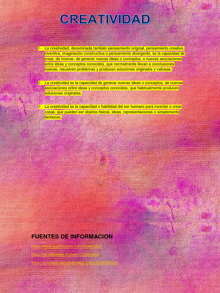 Características de la Creatividad | PDF