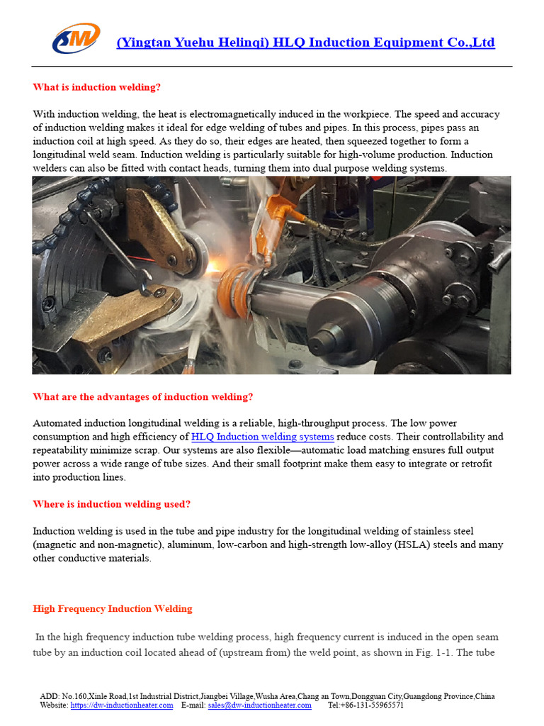 High Frequency Induction Tube and Pipe Welding Solutions | PDF | Pipe ...