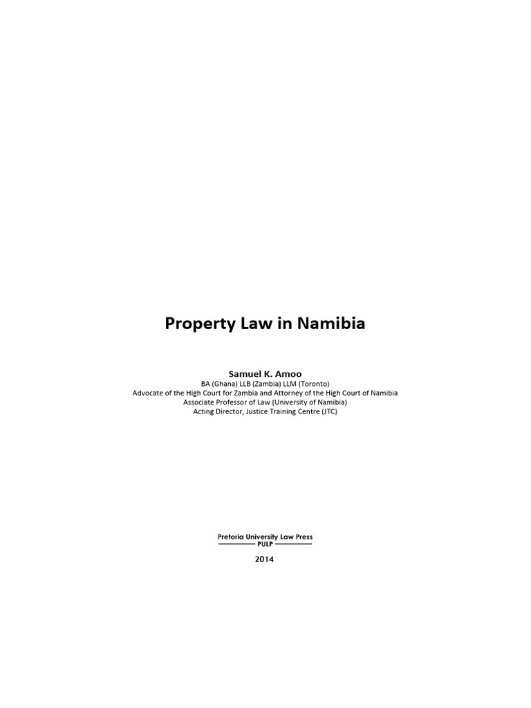 Namibian Property Law Guide | PDF | Precedent | Common Law