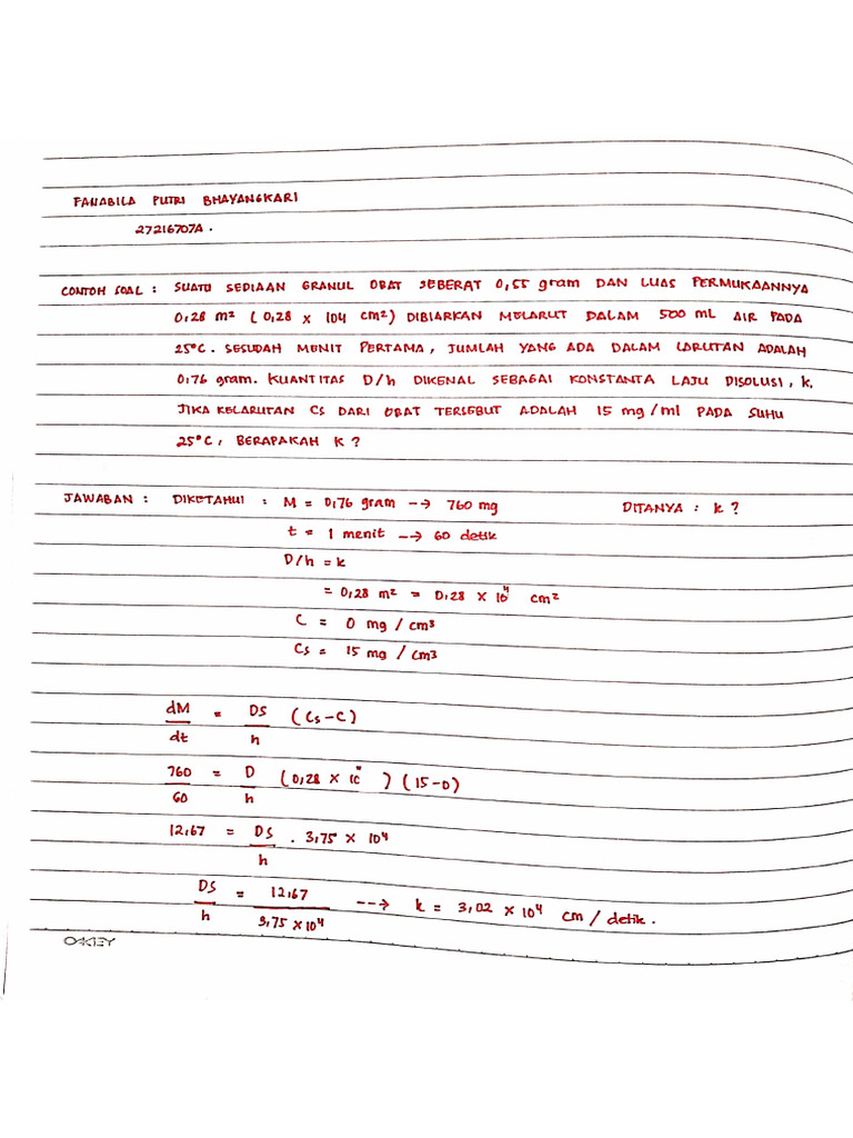 LATIHAN SOAL FARFIS_FANABILA PUTRI BHAYANGKARI_27216707A | PDF