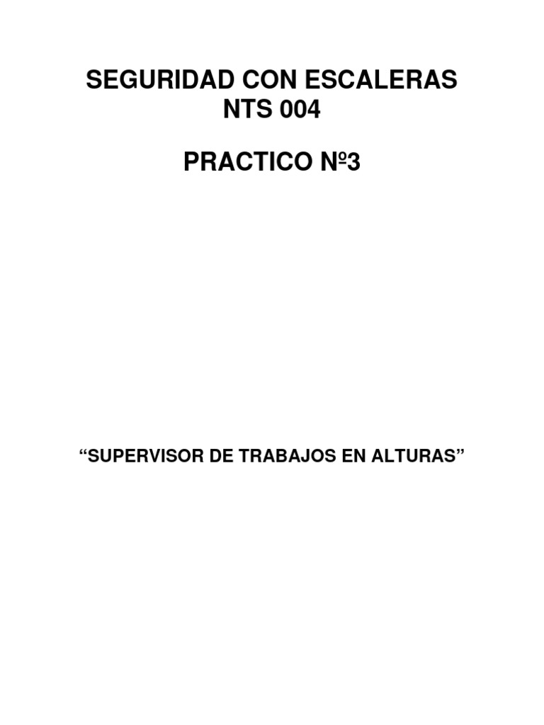 PRACTICO N°3 ESCALERAS | PDF | Escalera | Electricidad