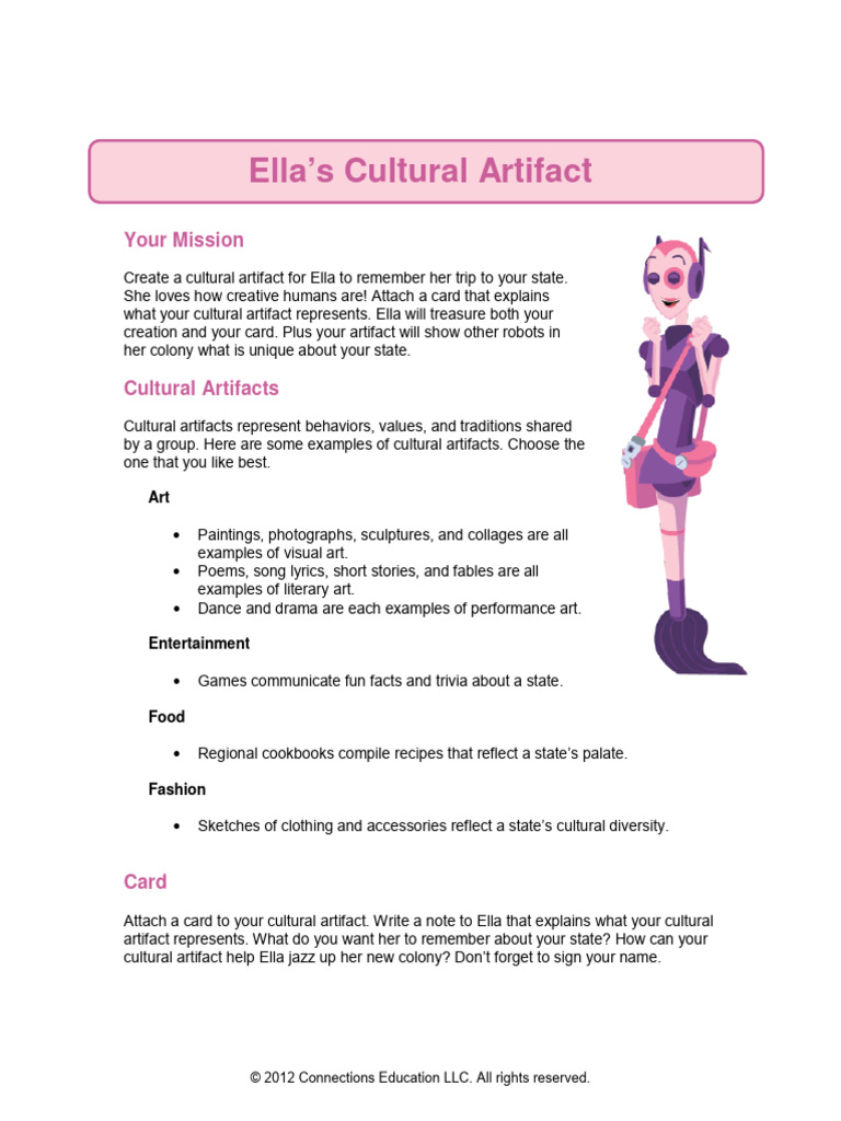 Cultural Artifact Creation for Ella | PDF | The Arts