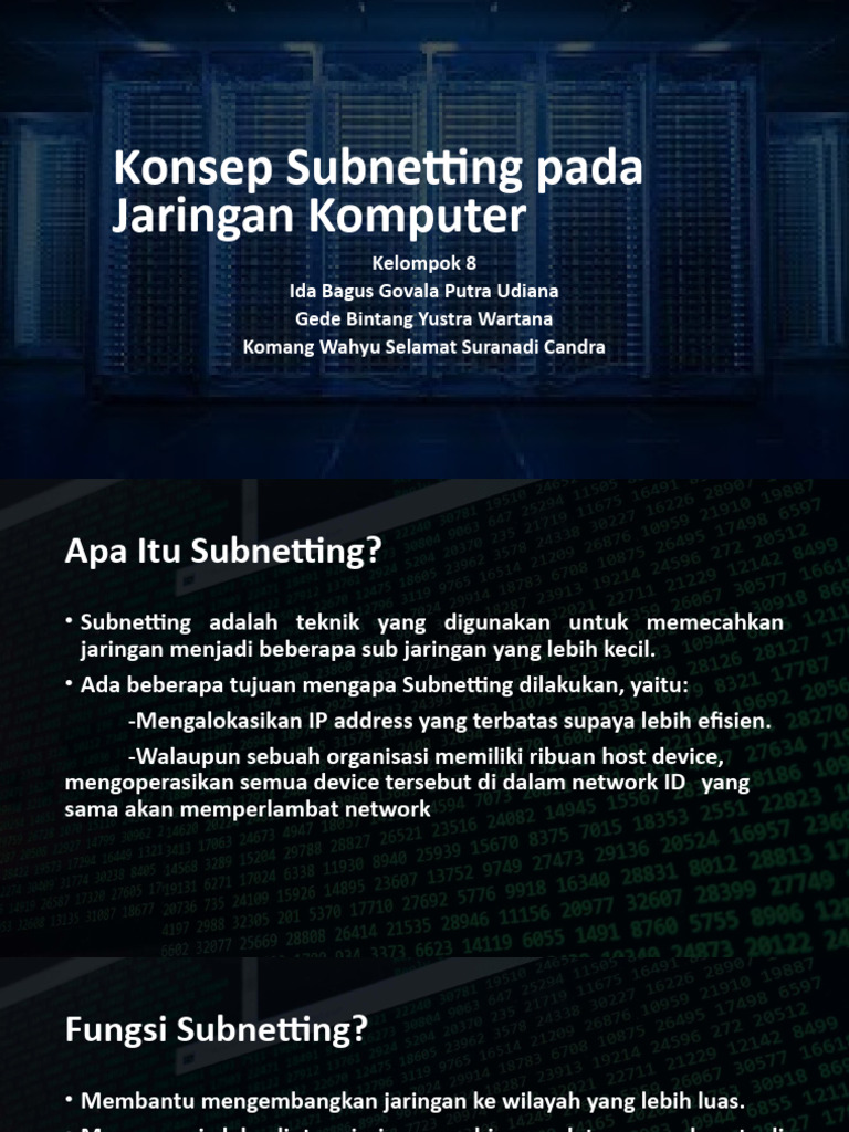 Konsep Subnetting Pada Jaringan Komputer v2 | PDF