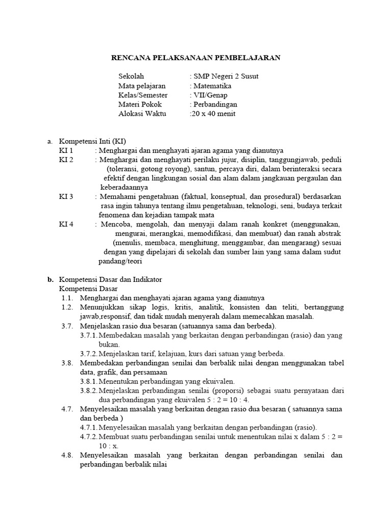 RPP Perbandingan TTD | PDF | Karier & Perkembangan