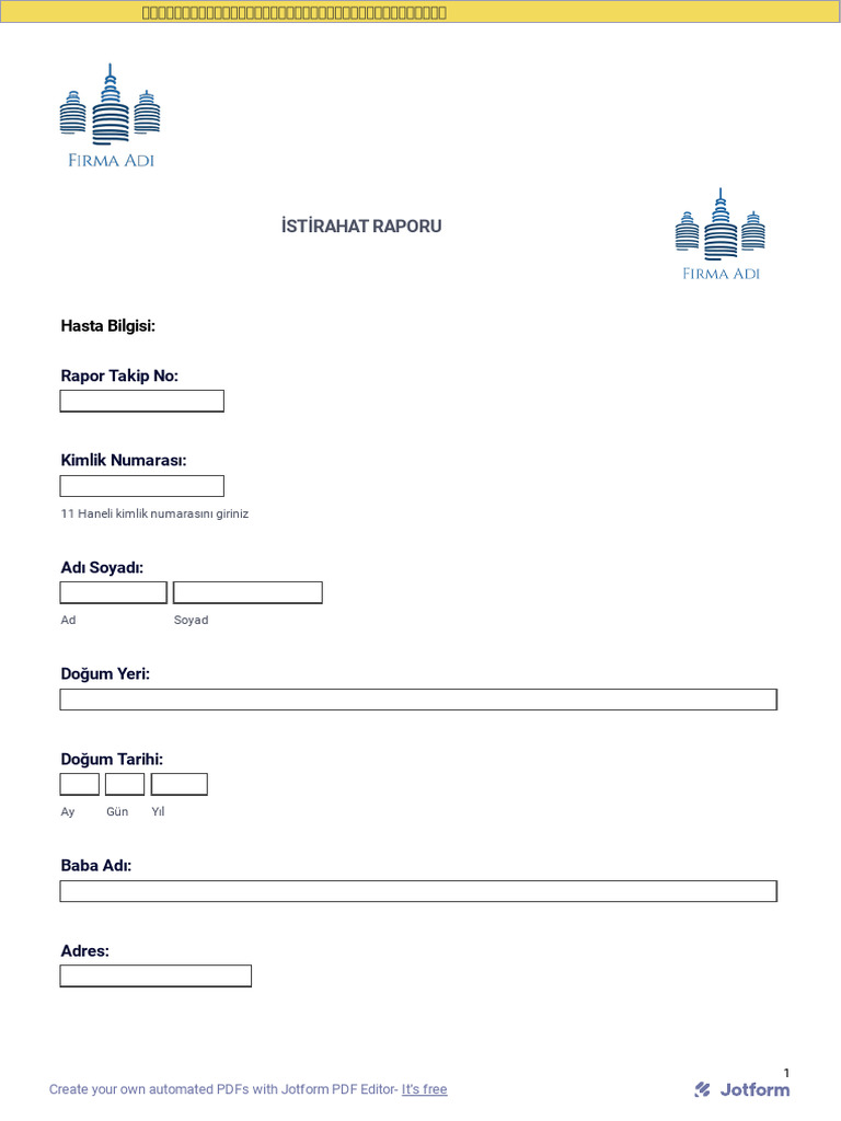 İstirahat Raporu Örneği | PDF